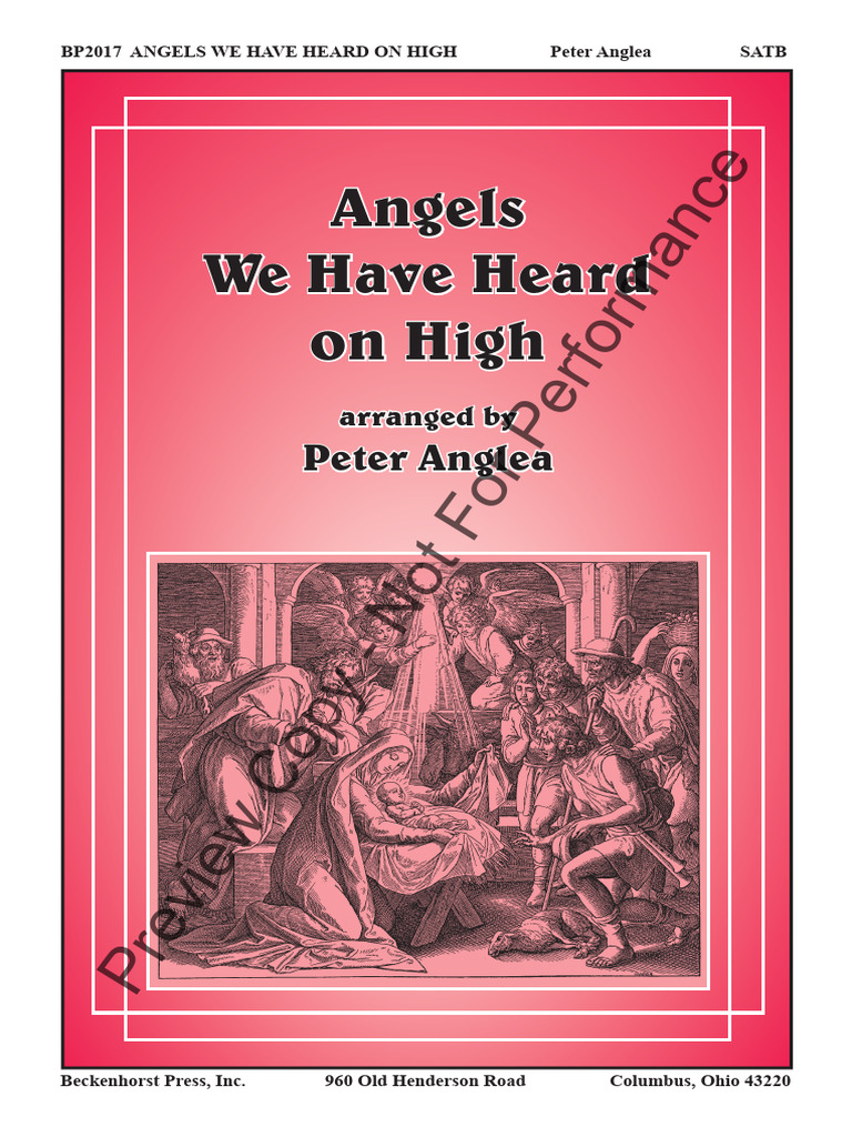 Angels We Have Heard on High SATB Arrangement | PDF