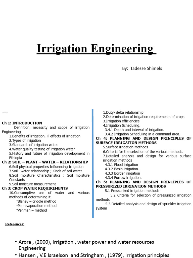 Chapter 1 | PDF | Irrigation | Water