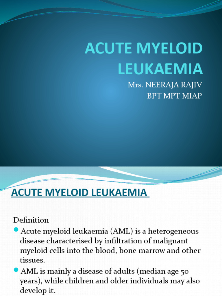 Acute Myeloid Leukaemia | PDF | Leukemia | Hematopoietic Stem Cell Transplantation