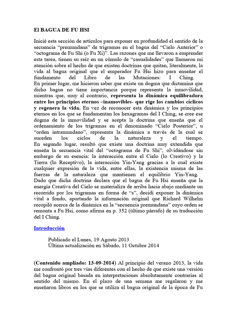 Trigramas en el Bagua de Fu Hsi | PDF | Yin y yang | Tao