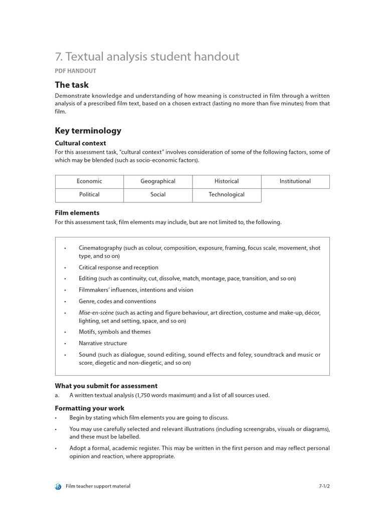 7 Textual Analysis e | PDF | Human Communication | Writing