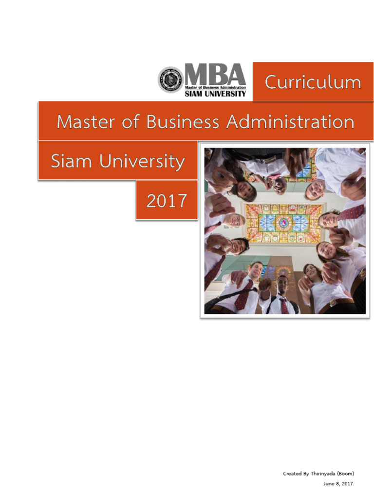Curriculum MBA 2017 Full | PDF