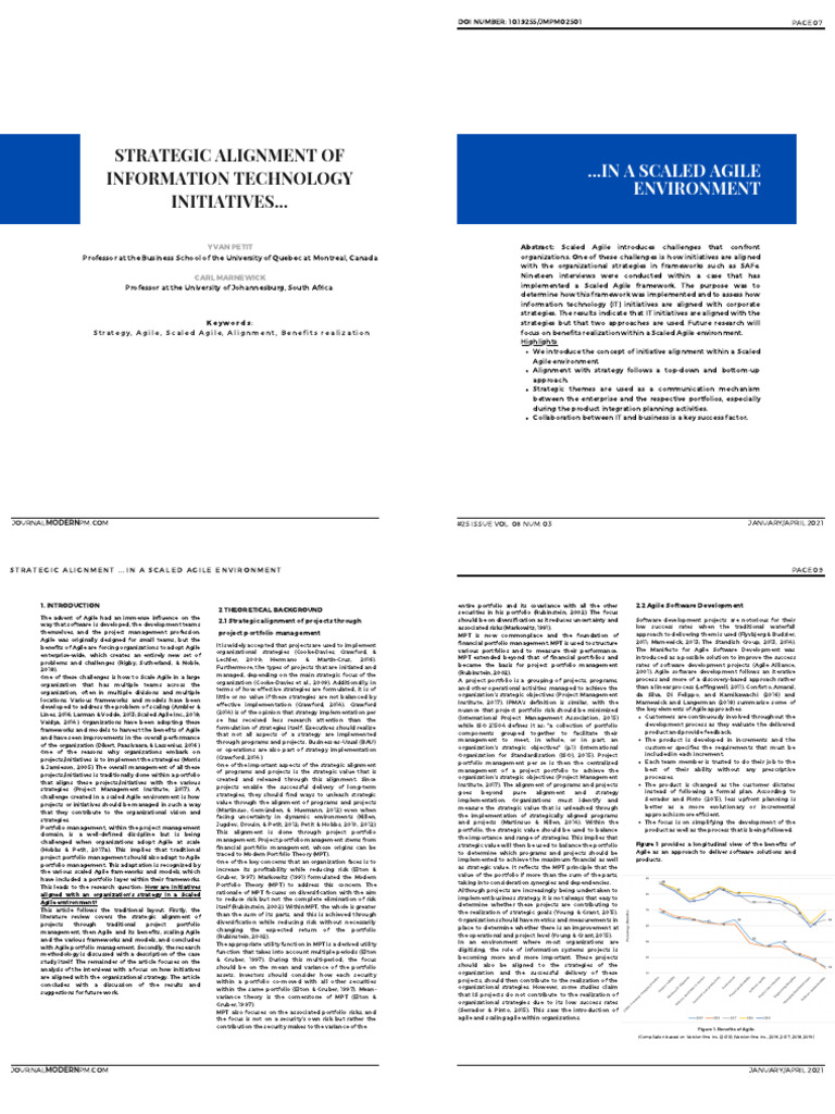 Strategic Alignment in Scaled Agile Environment | PDF | Agile Software ...