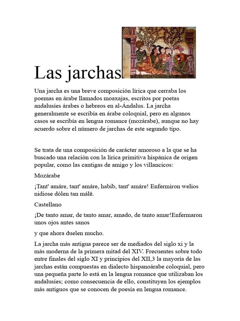 Las Jarchas | PDF | Poesía | Clásicos