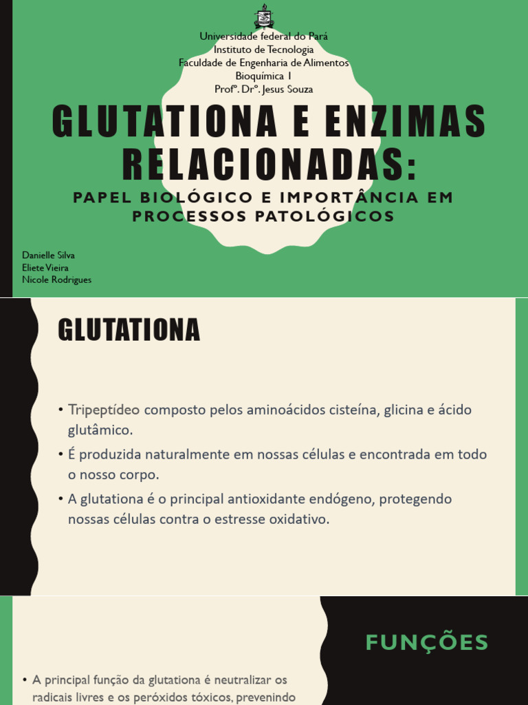 Glutationa e Enzimas Relacionadas | PDF | Glutationa | Antioxidante
