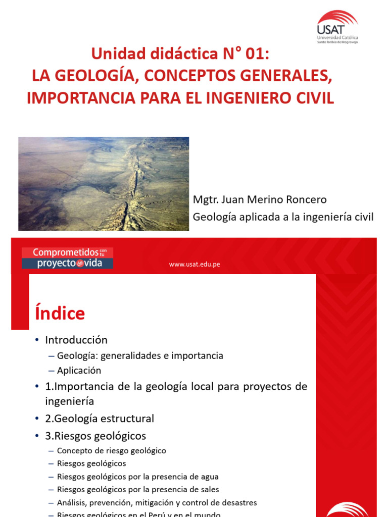 UNIDAD 1 - Geología - Conceptos Generales e Importancia 2023-II | PDF | Falla (geología ...
