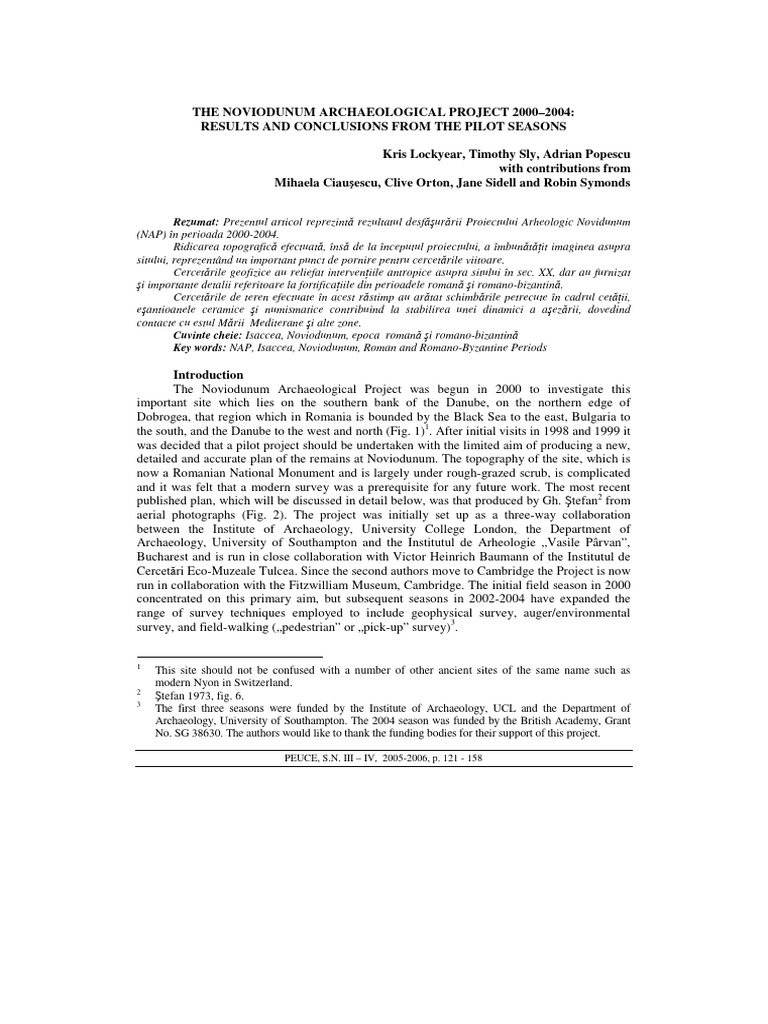 The Noviodunum Archaeological Project 20 | PDF | Pottery