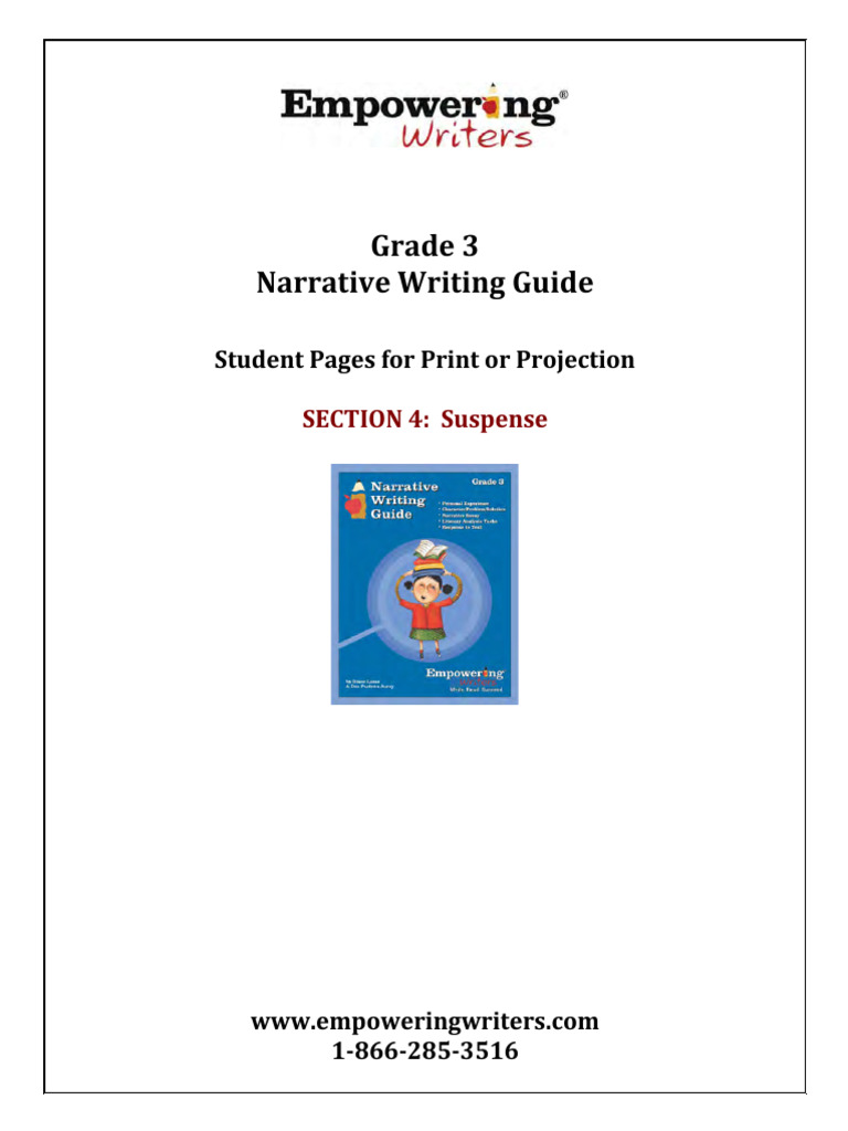 Comprehensive Narrative Writing Grade 3 Suspense | PDF | Adjective | Noun