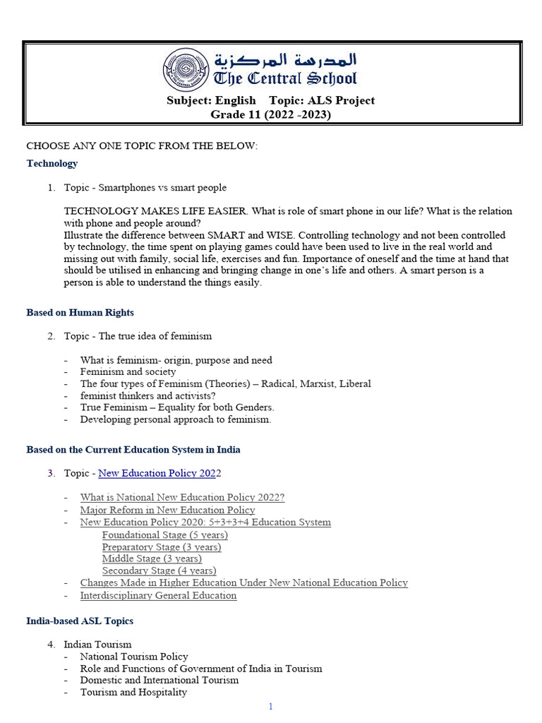 Grade 11 ALS Project | PDF | Gender Studies | Feminism