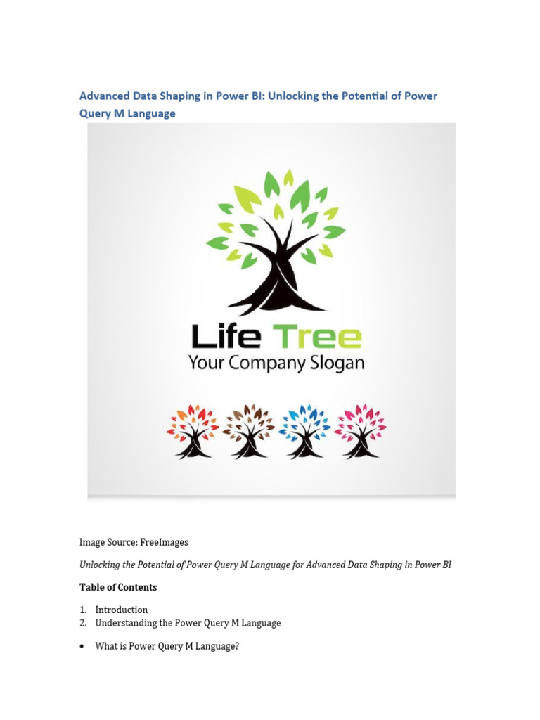Advance Data Shaping in Power BI | PDF | Databases | Microsoft Excel