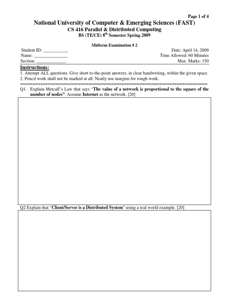 0013 PDC Mid Two | PDF | Computer Cluster | Parallel Computing