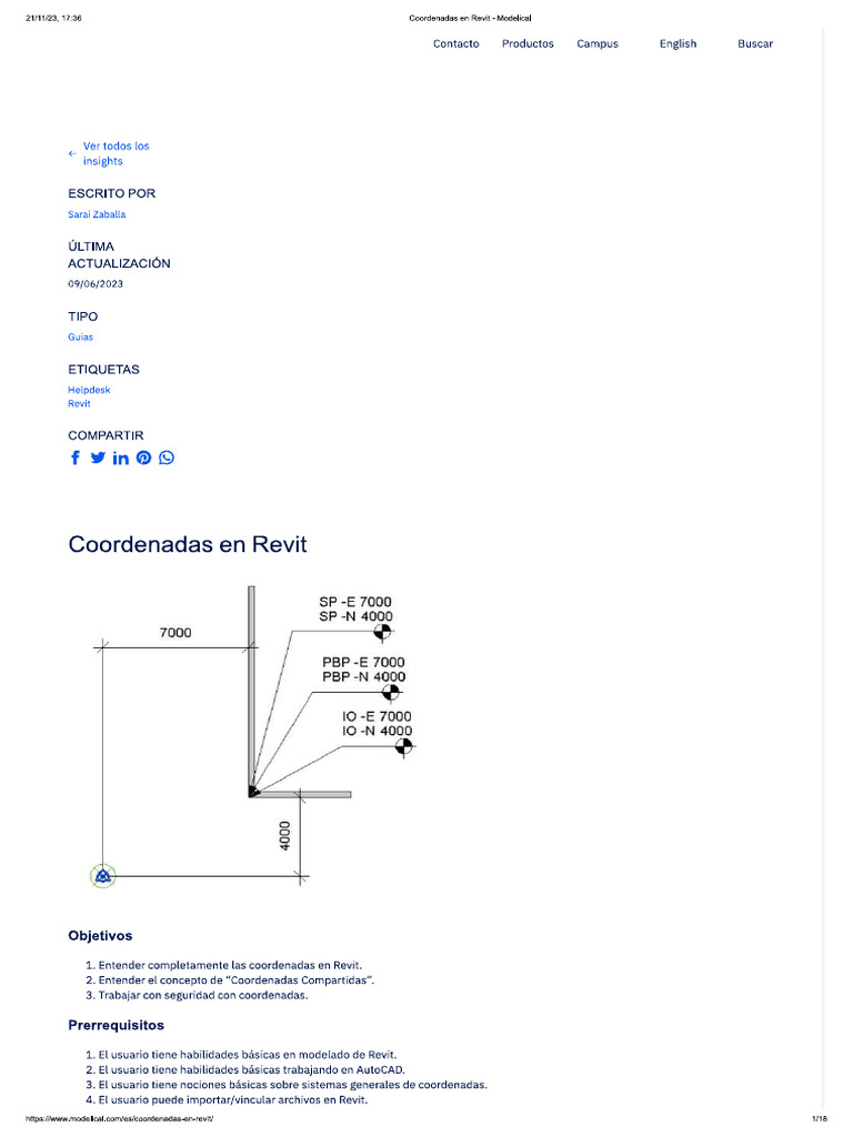 Coordenadas en Revit - Modelical | PDF
