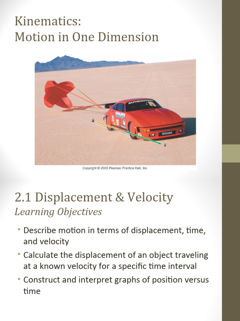 HP 02 Motion in One Dimension | PDF | Velocity | Acceleration