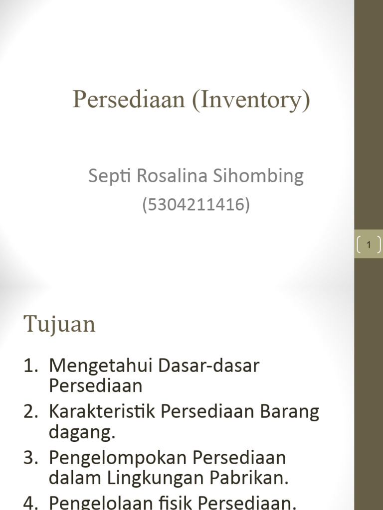 Septi Rosalina - PPT Persediaan | PDF