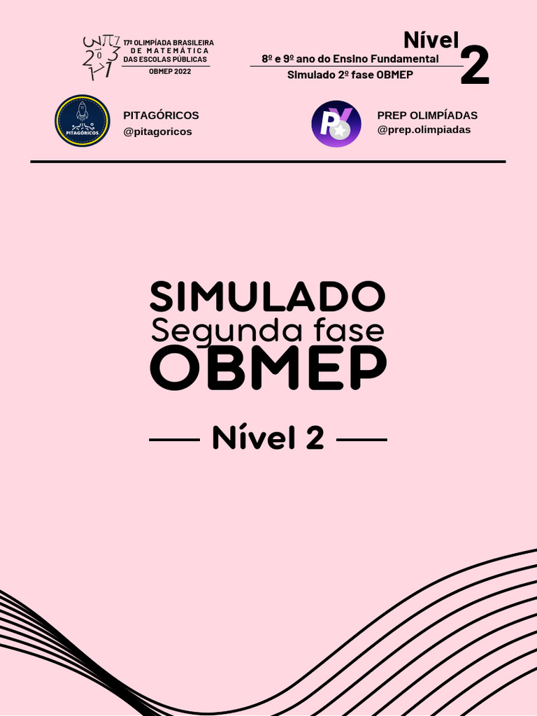 2022 - Nível 02 - SIMULADO 2° Fase OBMEP | PDF | Triângulo | Números
