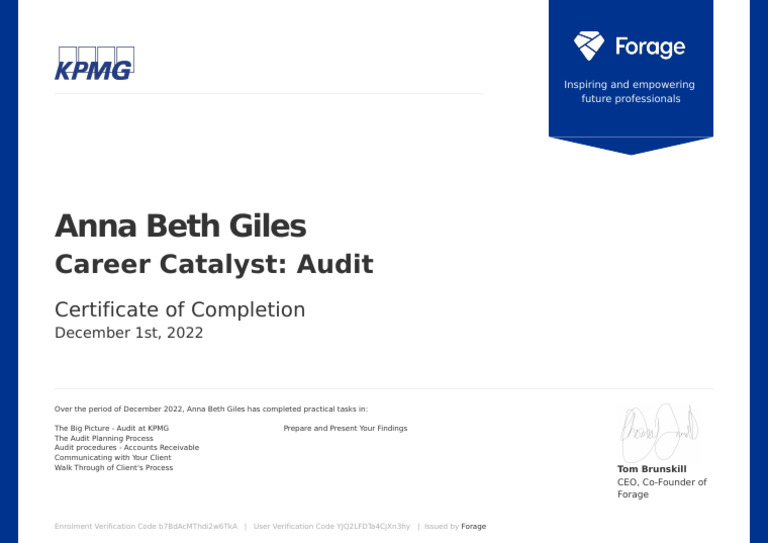 KPMG Certificate | PDF