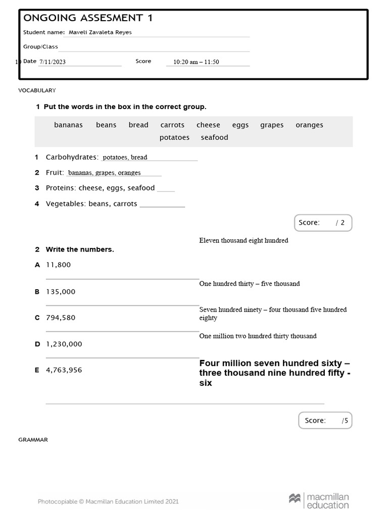 Ongoing Assesment 1 Efb 2 | PDF | Foods | Food And Drink