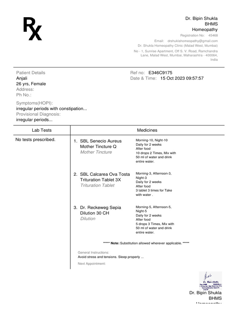 Patient Details Ref No: Date & Time:: Note: Substitution Allowed ...