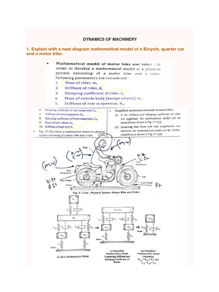 Dynamics of Machinery Alt 2023 | PDF | Damping | Friction