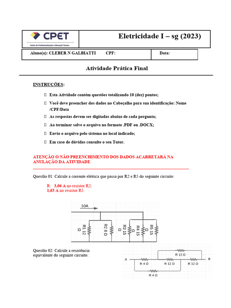 Atividade Pratica Final | PDF