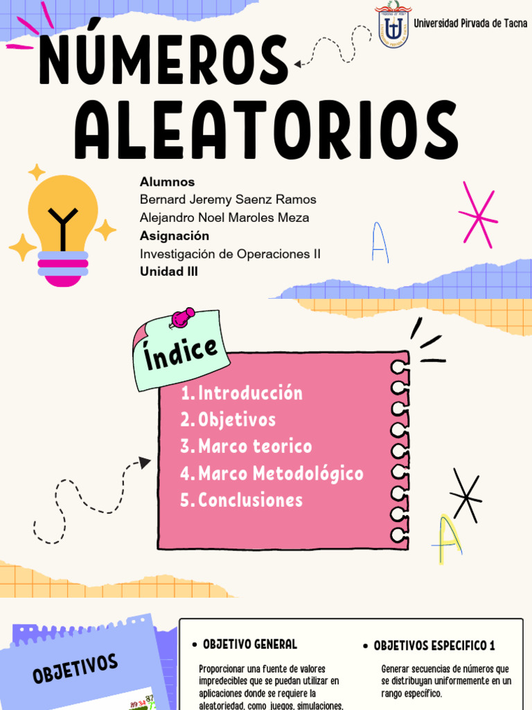 Presentación Numeros Aleatorios | PDF | Aleatoriedad | Matemáticas ...