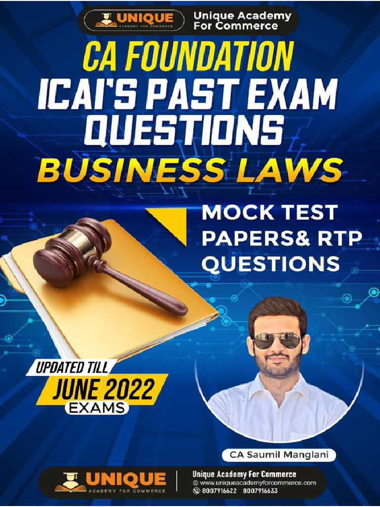 CA Foundation - Law Question Bank - ICAI Questions Compilation - CA ...