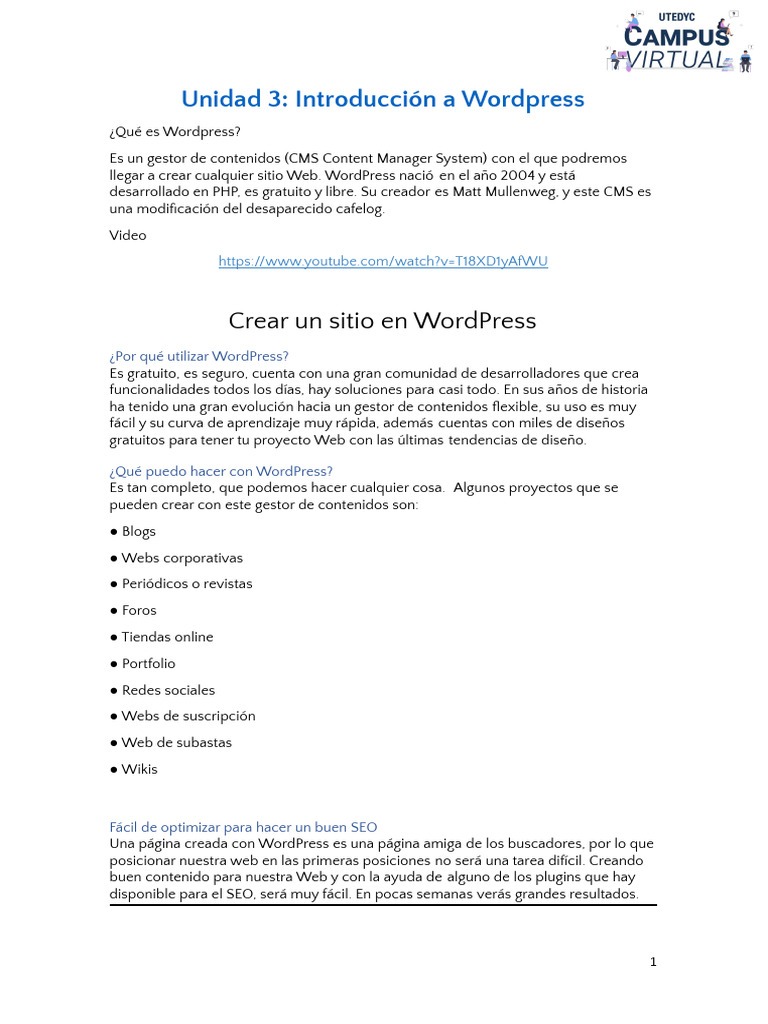 Clase 3 Material Descargable | PDF | Word Press | Informática