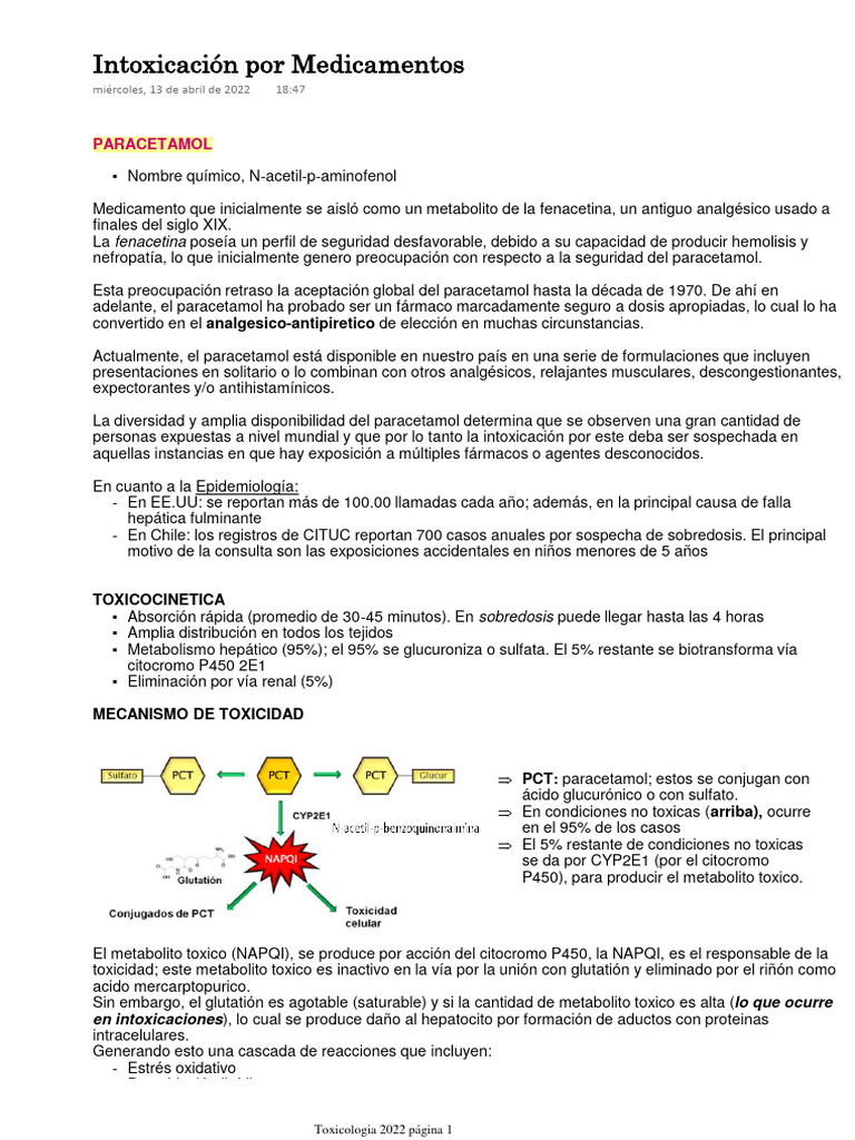Intoxicación Por Medicamentos | PDF | Aspirina | Especialidades Medicas