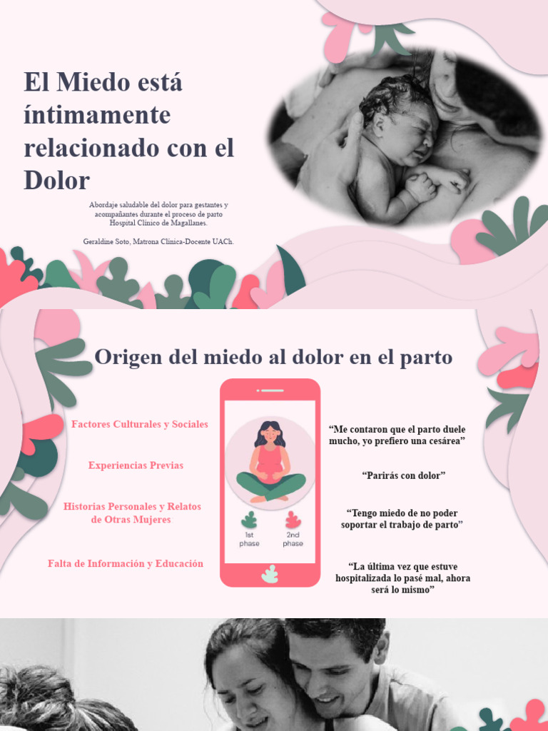 Presentación Dolor en El Trabajo de Parto Geraldine Soto | PDF | Parto ...