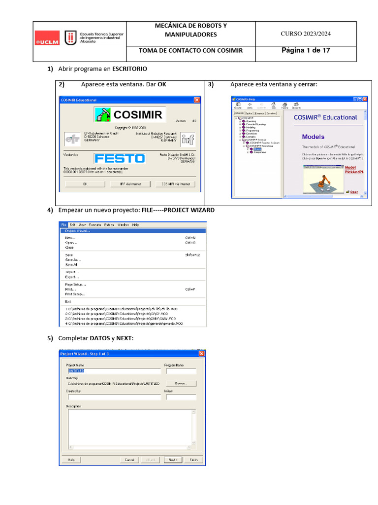 Toma de Contacto Con Cosimir | PDF | Robot | Robótica