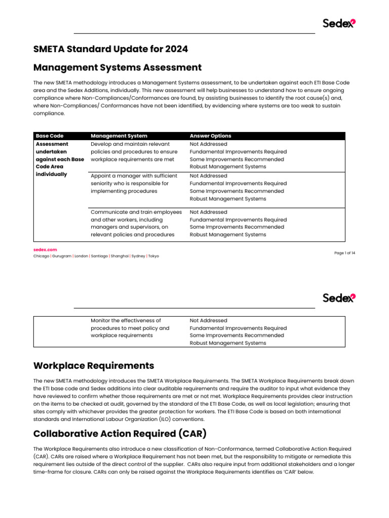SMETA Standard Update For 2024 | PDF | Occupational Safety And Health | Employment