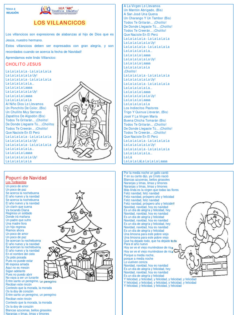 Villancicos Navideños Tradicionales | PDF | Navidad