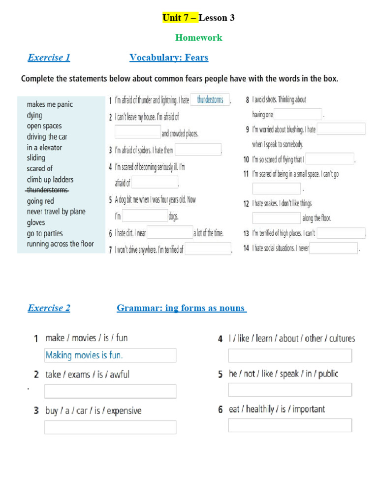 Homework Unit 7 Lesson 3 20210929122525 e | PDF