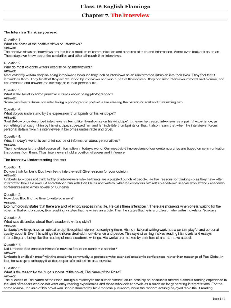 Chapter 7 - The Interview | PDF