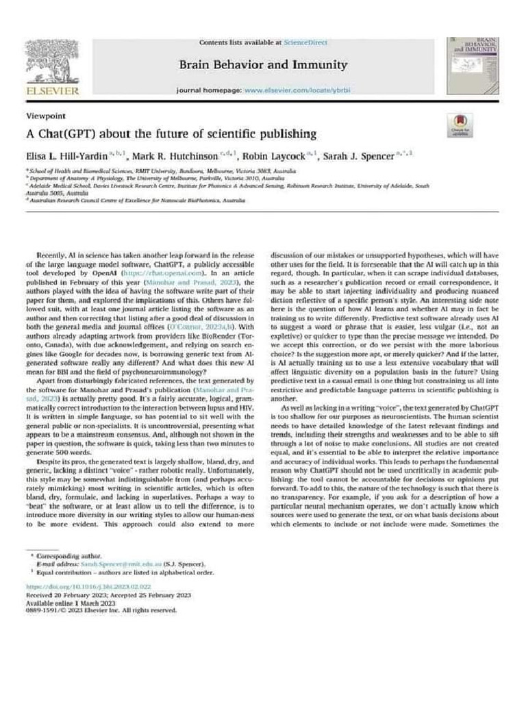 Article Chat GPT | PDF