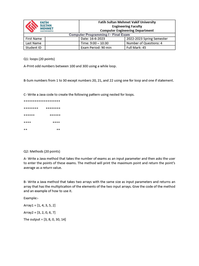 Final 1 Pdf Class Computer Programming Method Computer Programming 