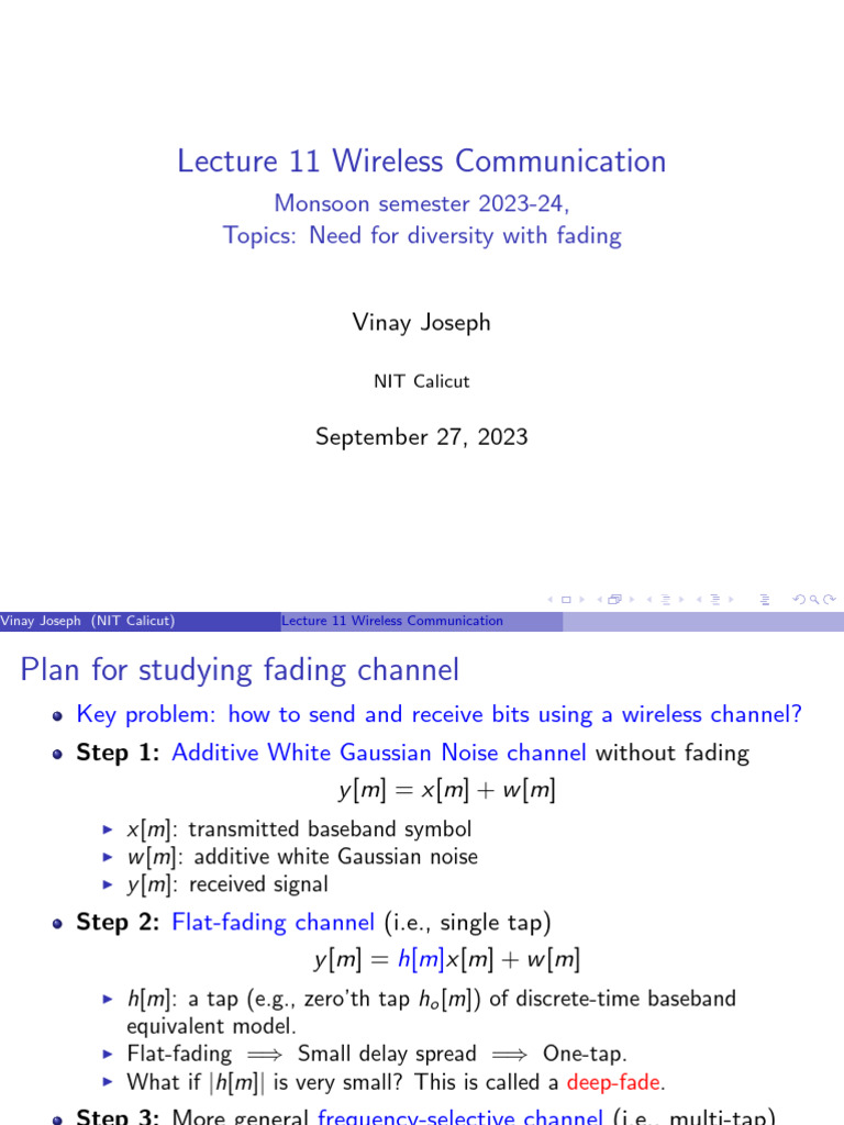 WC Lecture Slides | PDF | Electrical Engineering | Telecommunications Engineering