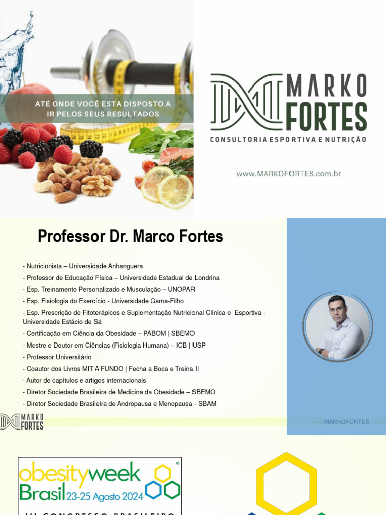 Sobrepeso e Obesidade - Marco Fortes | PDF | Obesidade | Falácia