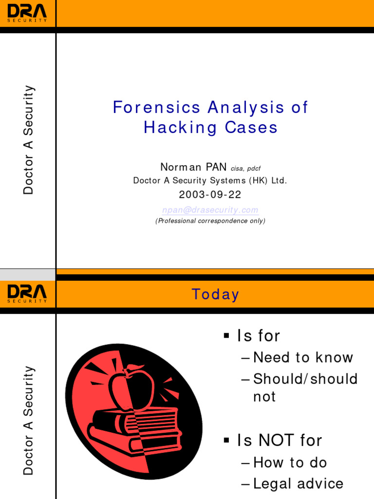 Forensics Analysis of Hacking Cases | PDF
