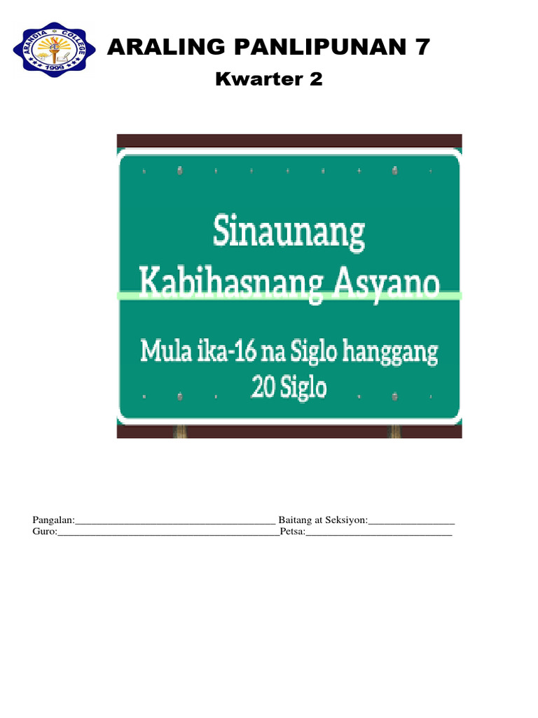 MODYUL AP 7 2nd Quarter 23 24 | PDF