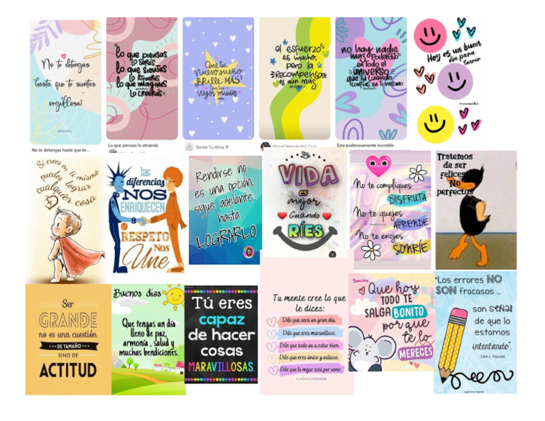 Tarjetas Motivacionales | PDF