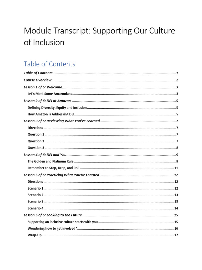 Transcript Supportingourcultureofinclusion Pdf Diversity Business