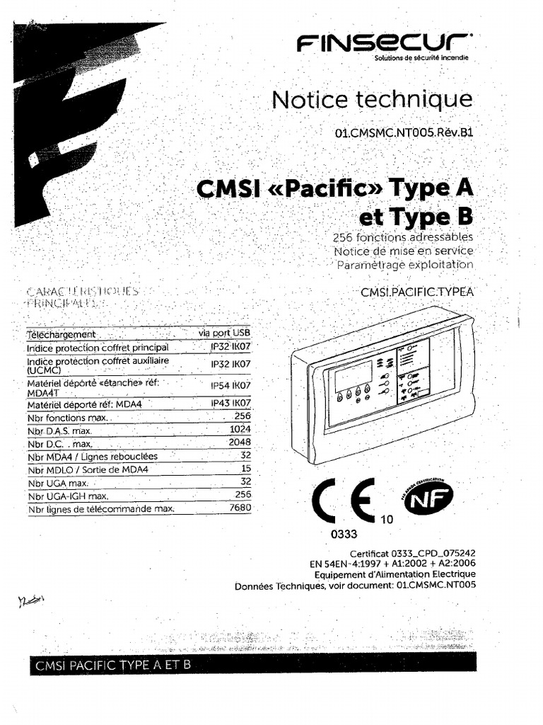 Fiche Technique Centrale Ssi | PDF