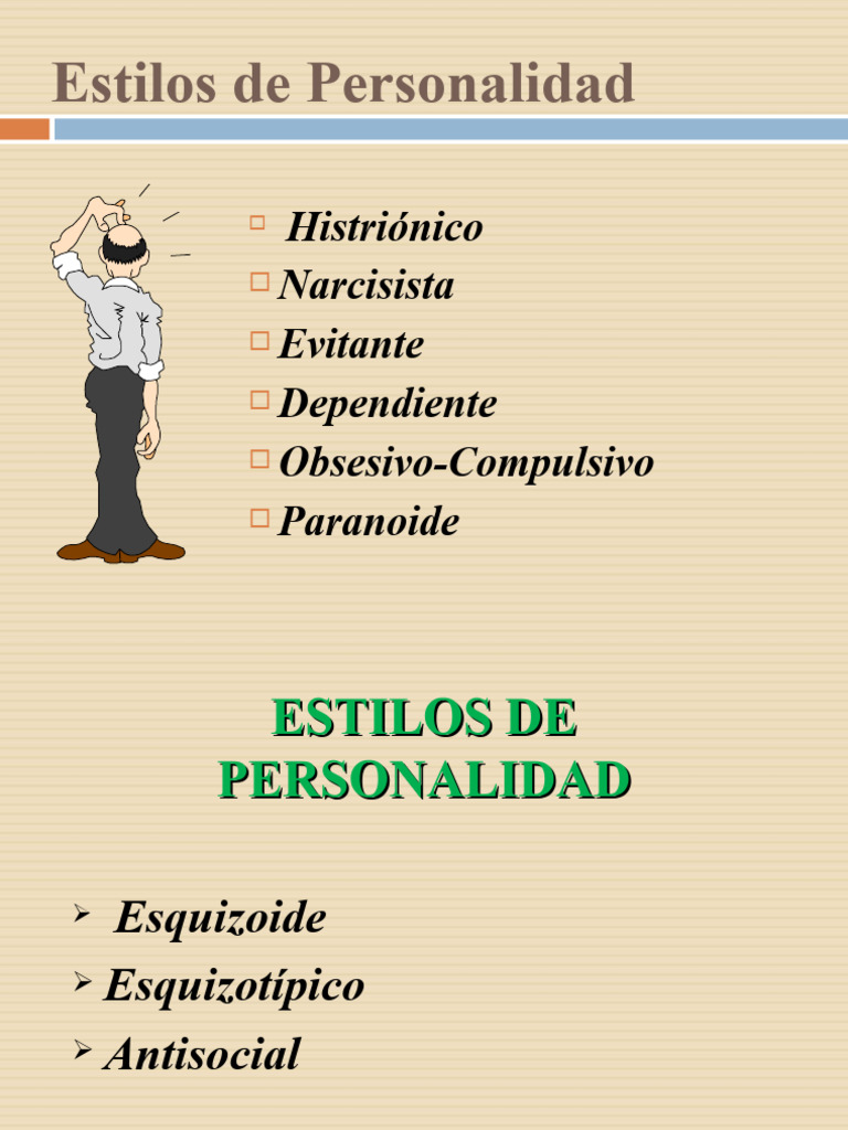 Estilos de Personalidad | PDF | Desorden de personalidad antisocial ...