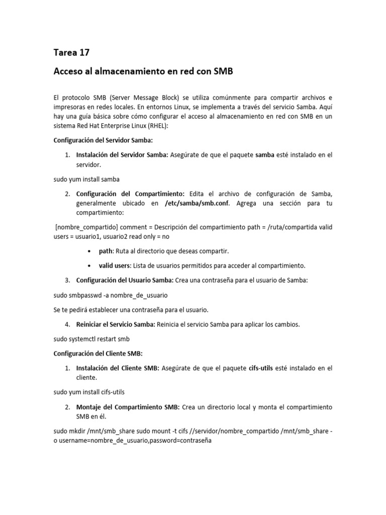 Tarea 17 | PDF | Servidor (Computación) | Contraseña