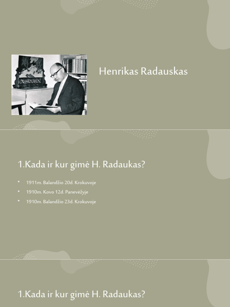 Henrikas Radauskas | PDF
