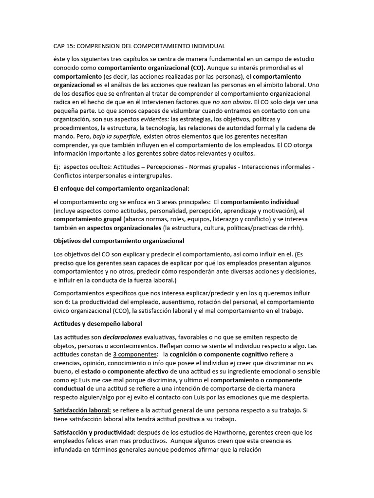 Empatía en el Comportamiento Organizacional | PDF | Las emociones ...