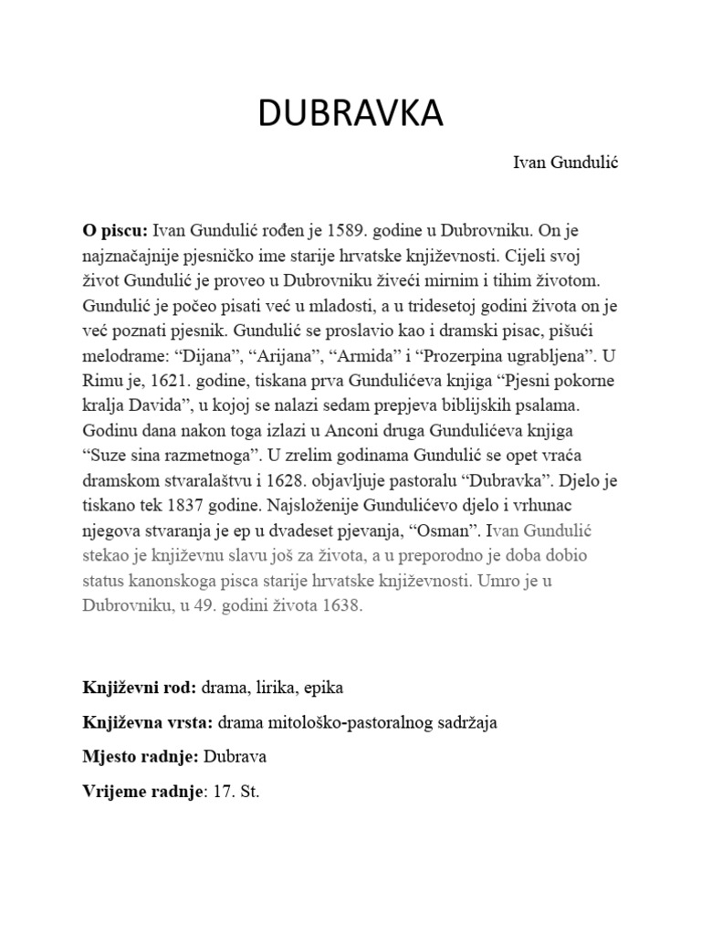 DUBRAVKA | PDF
