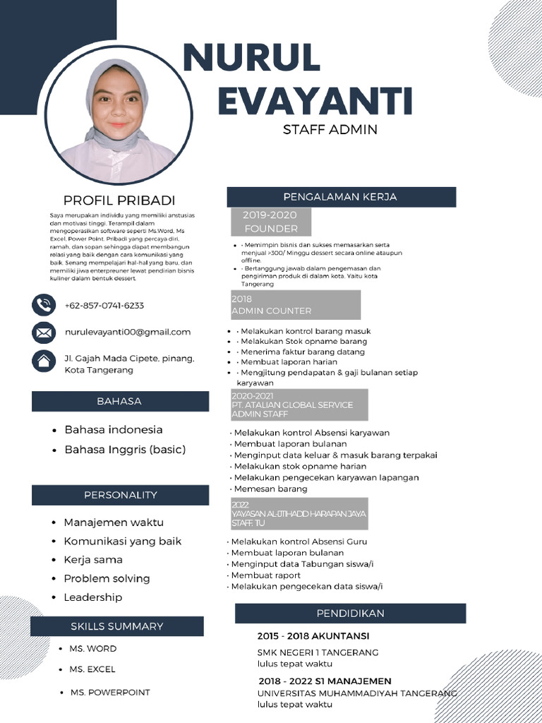 CV Nurul Evayanti 2023 | PDF