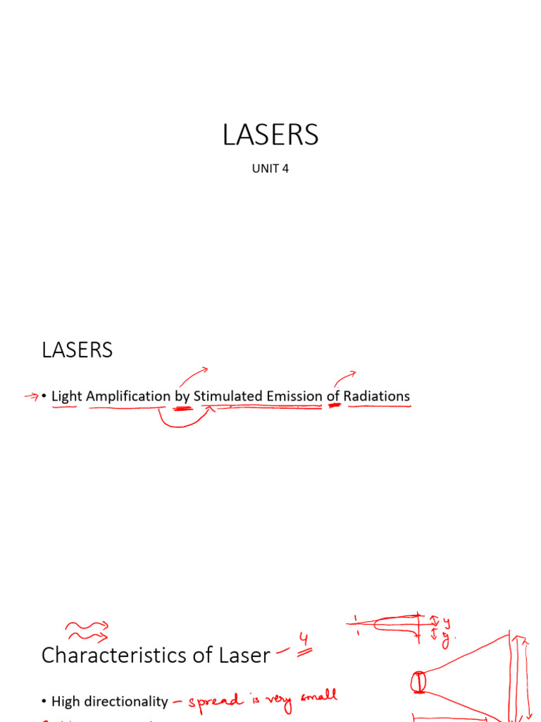 Unit 4 Lasers CSDA | PDF | Laser | Physical Sciences